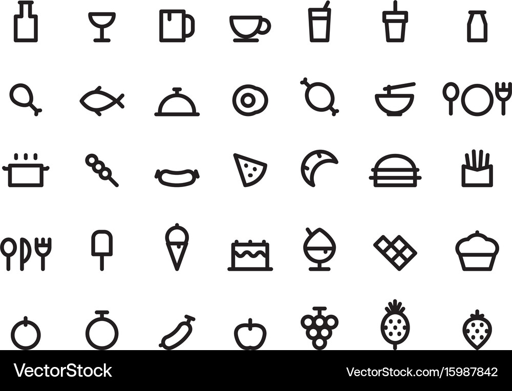 Outline icon food Royalty Free Vector Image - VectorStock