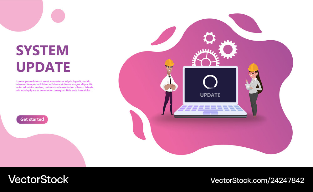 System Update & Upgrade Concept Royalty Free Vector