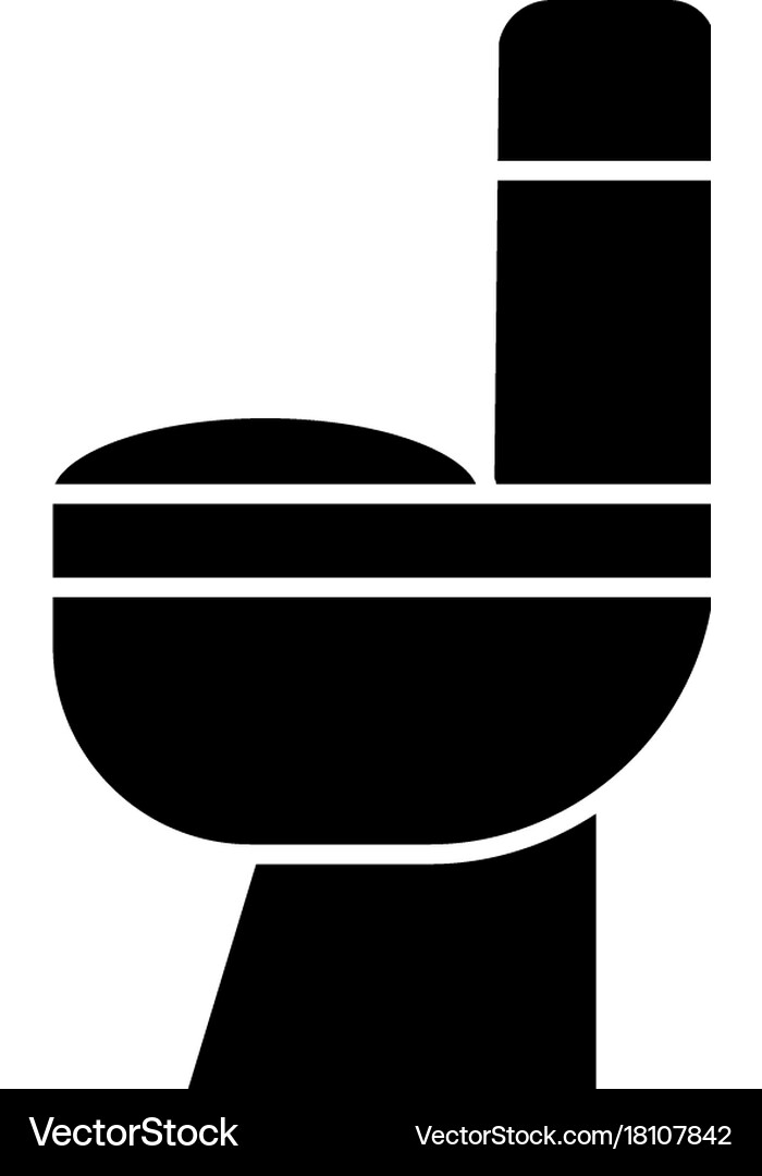 Toilet icon black sign Royalty Free Vector Image