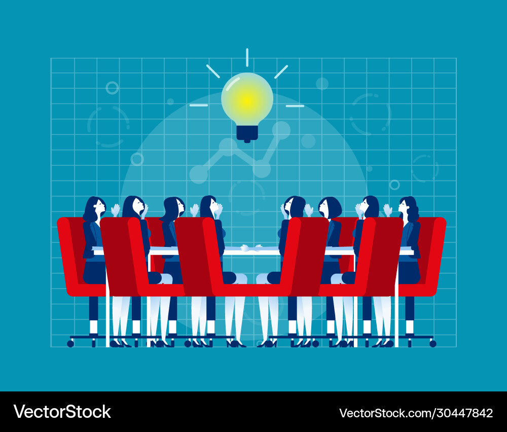 Unity ideas in meeting concept business Royalty Free Vector