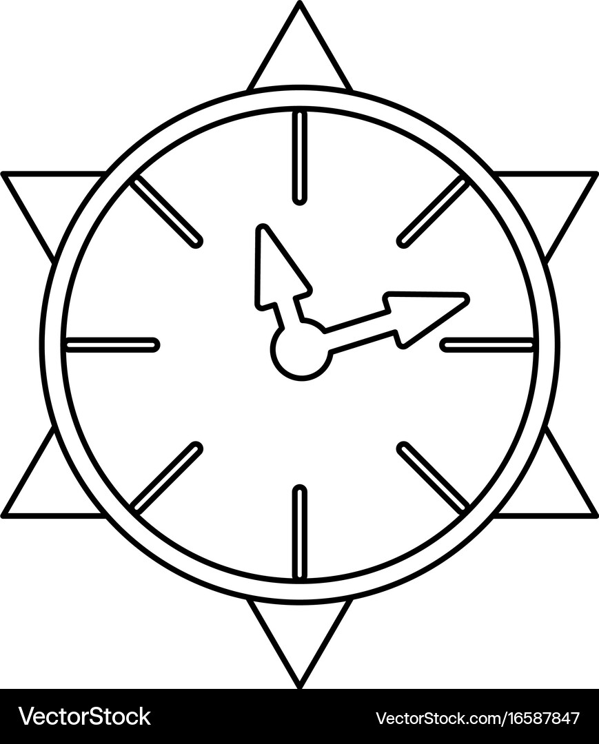 Clock time isolated Royalty Free Vector Image - VectorStock