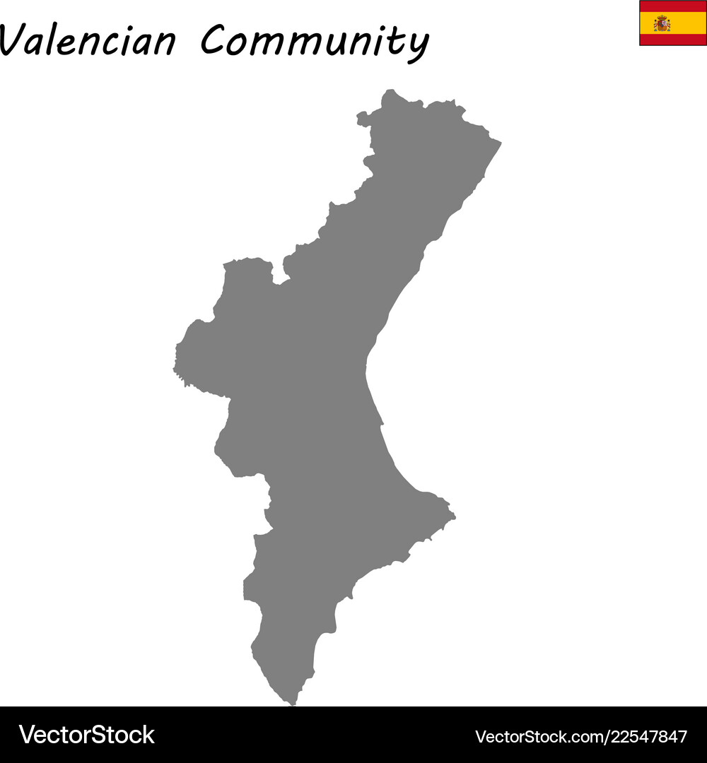 High quality map autonomous community of spain Vector Image