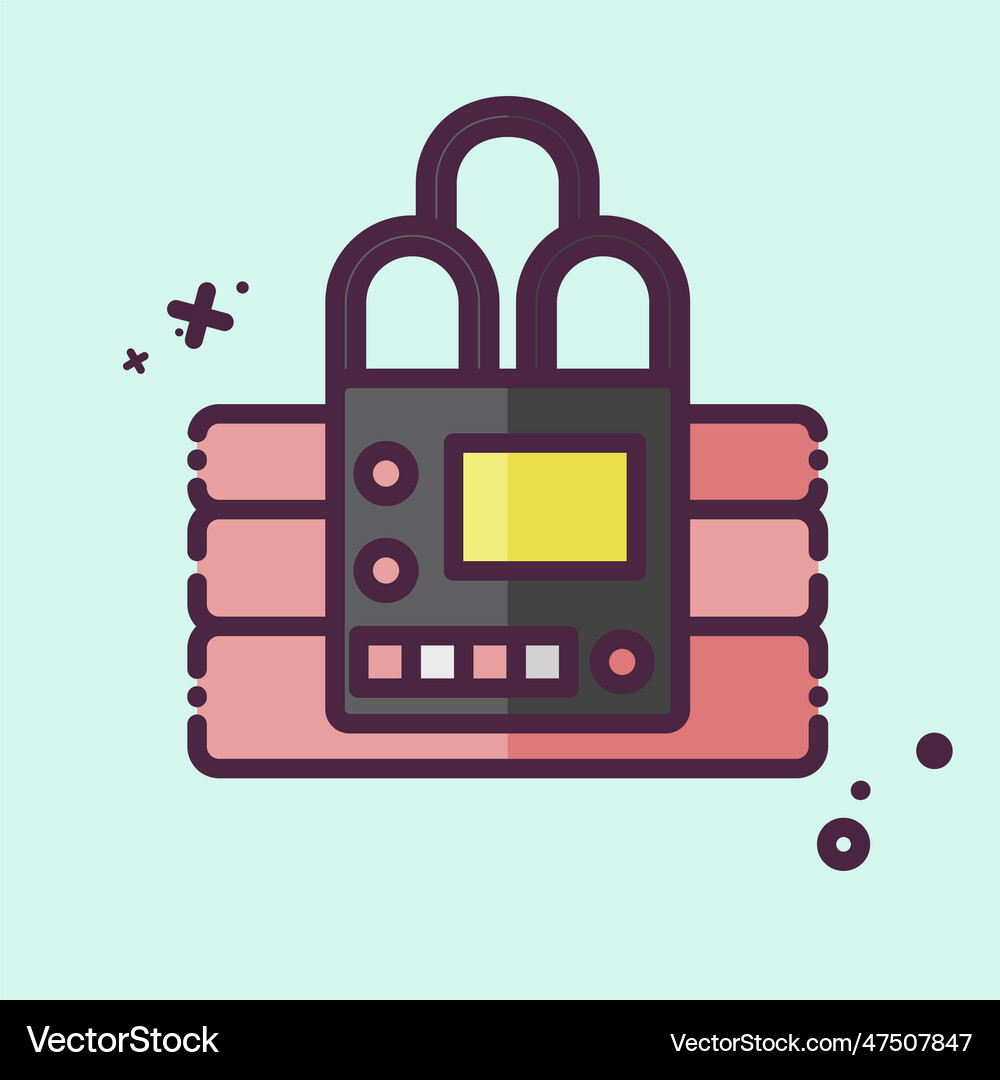 Icon explosive related to military symbol mbe Vector Image
