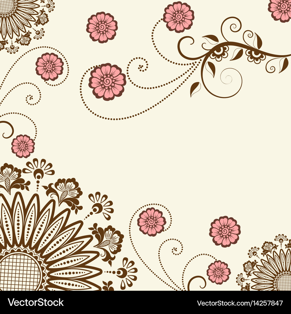Mehndi ornament traditional Royalty Free Vector Image
