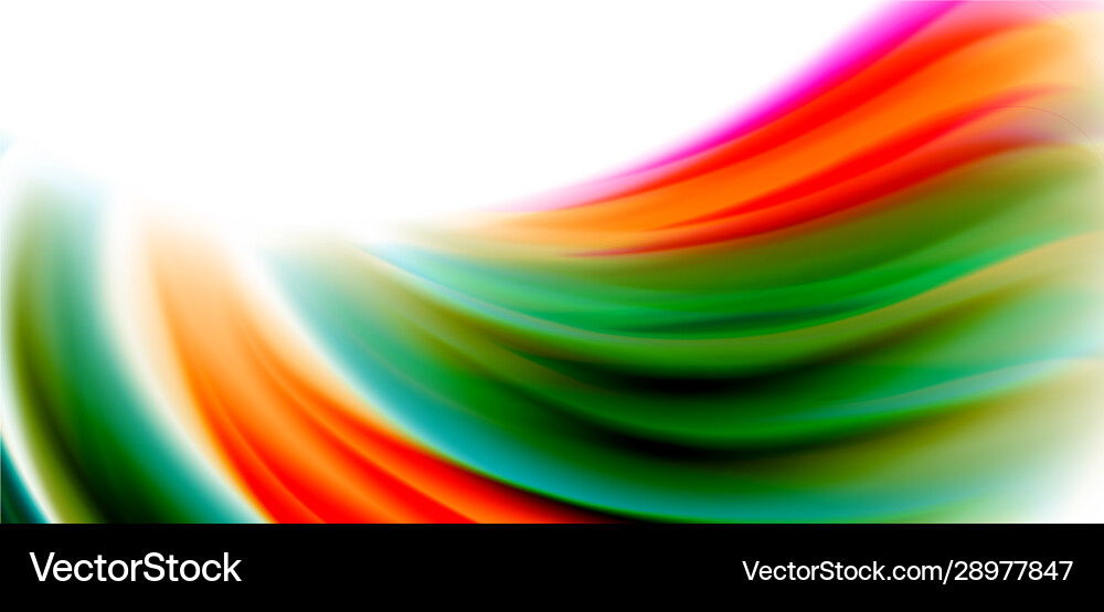 Silk smooth lines on white liquid fluid color Vector Image