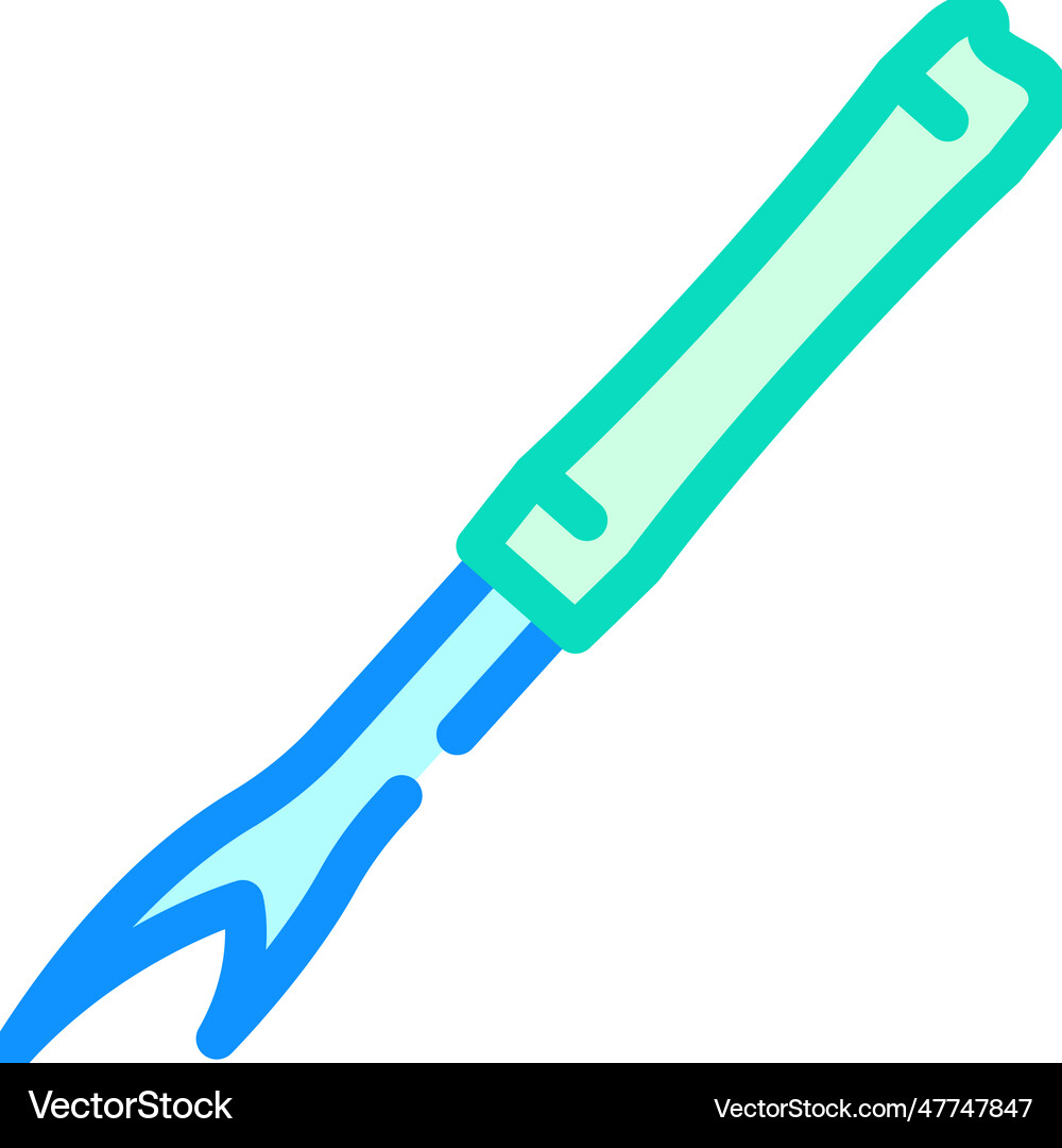 Stitch ripper knitting wool color icon Royalty Free Vector