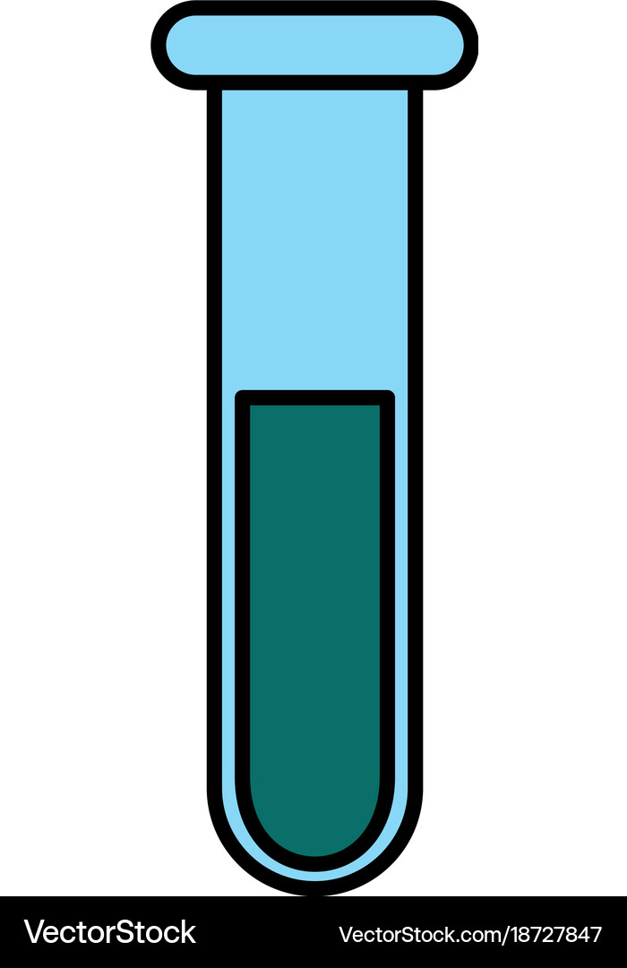 Test tube medical flask Royalty Free Vector Image