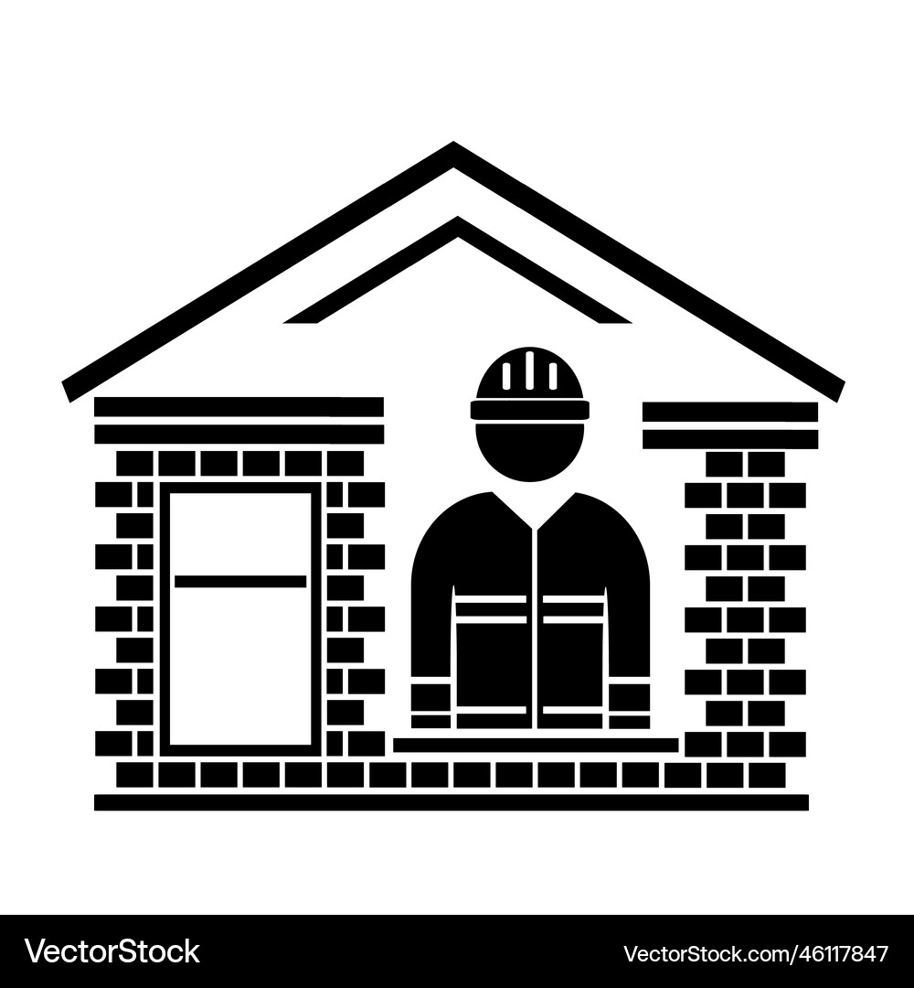 Web icon of a construction contractor industry Vector Image