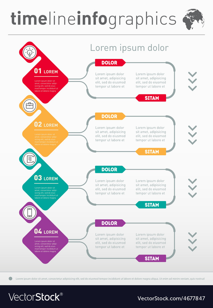Web template for diagram or presentation Vector Image