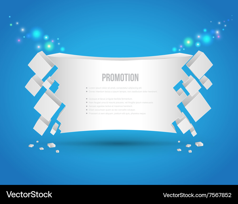 Abstract banner 3d style Royalty Free Vector Image