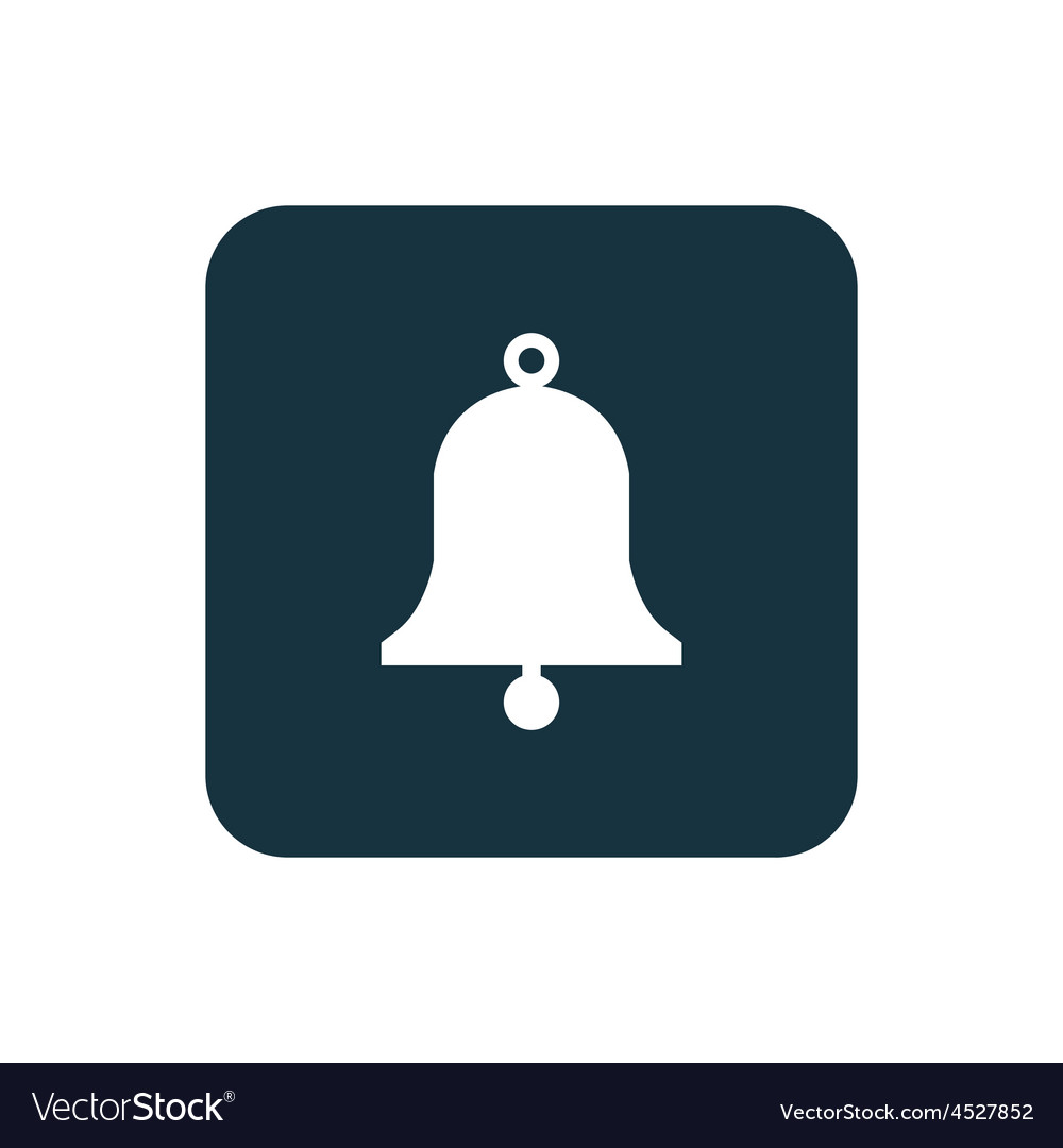 Bell icon Rounded squares button Royalty Free Vector Image Bell icon Rounded squares button Royalty Free Vector Image