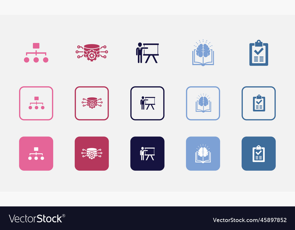 Classification data processing training Royalty Free Vector
