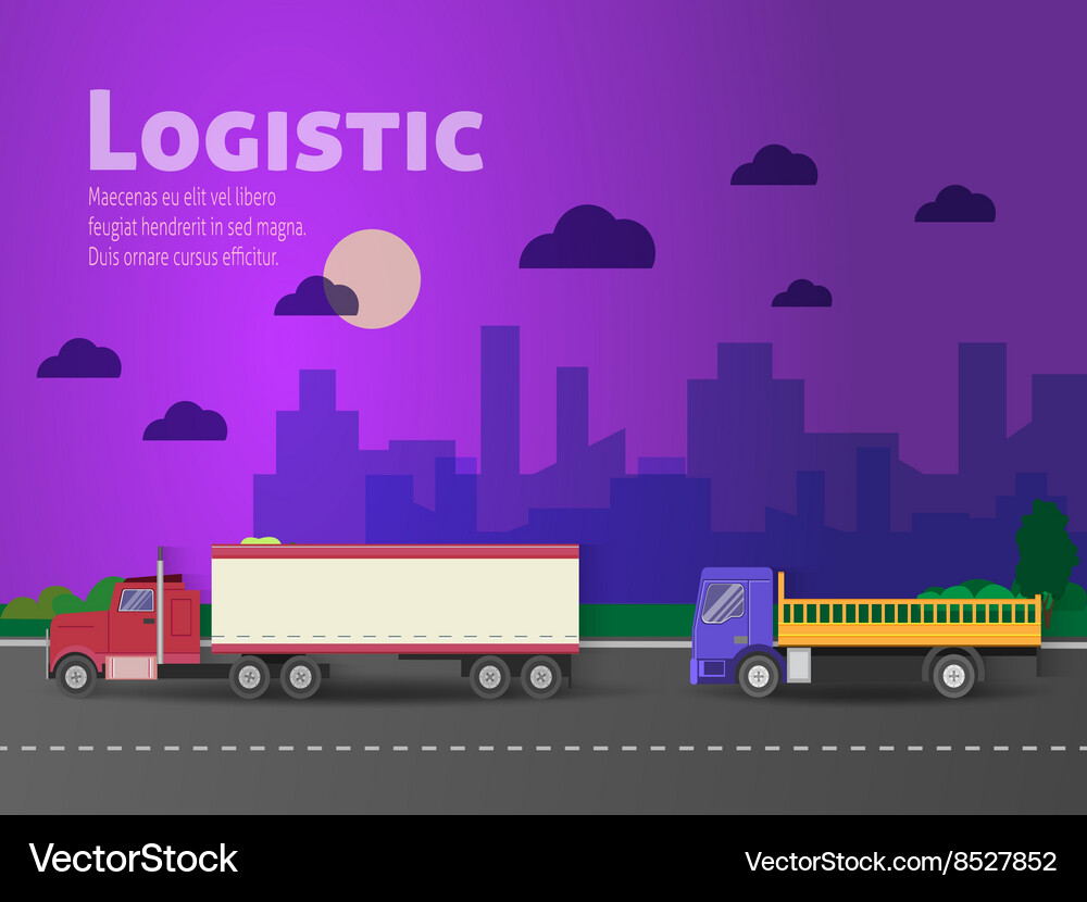 Design for banner truck Royalty Free Vector Image