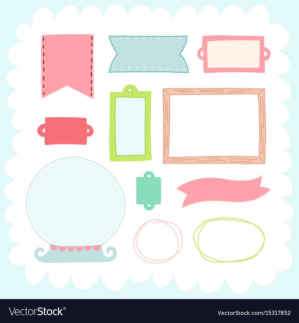 Doodles cute elements Royalty Free Vector Image