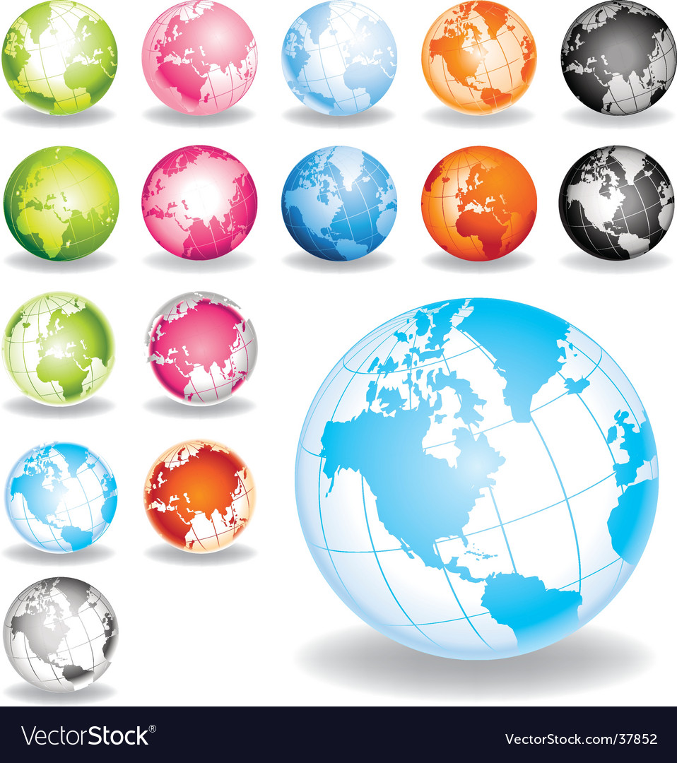 Globes Royalty Free Vector Image - VectorStock