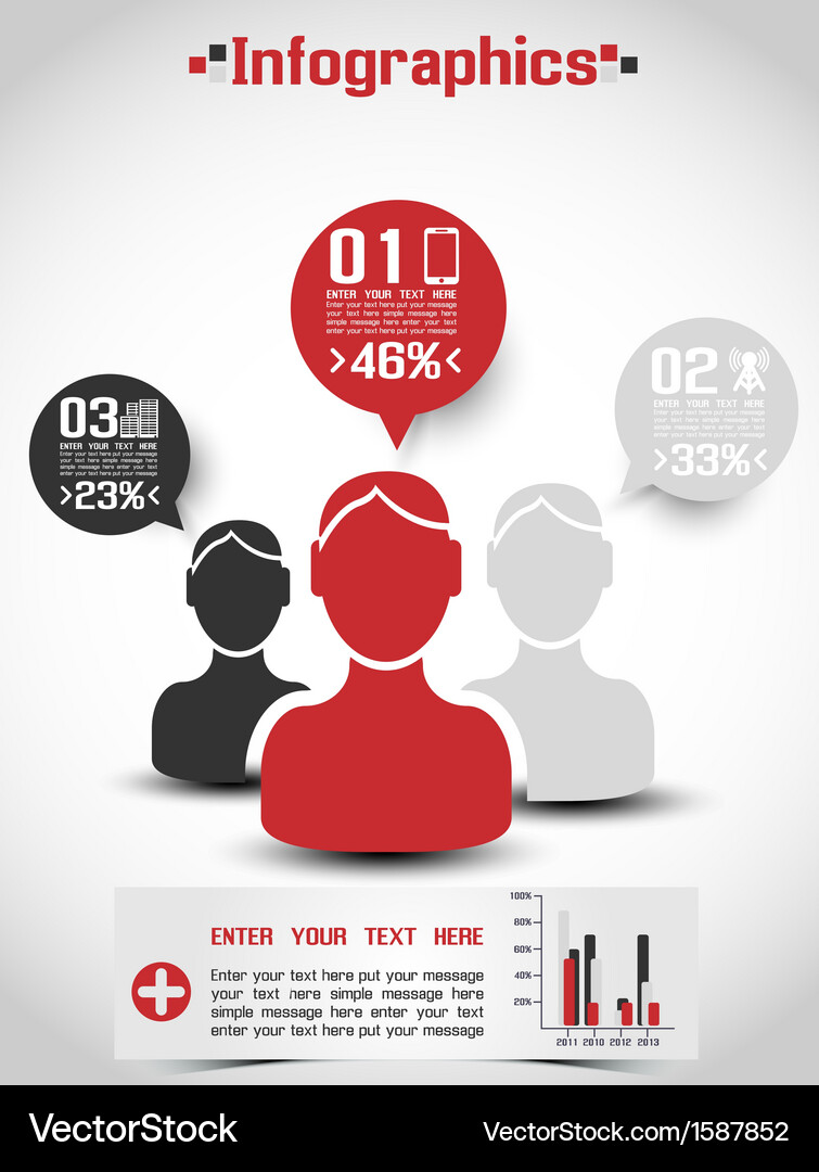 Infographics demographics people ranking 2 Vector Image