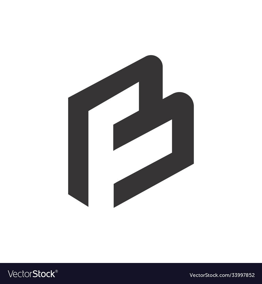 Initial letter bf logo or fb design Royalty Free Vector