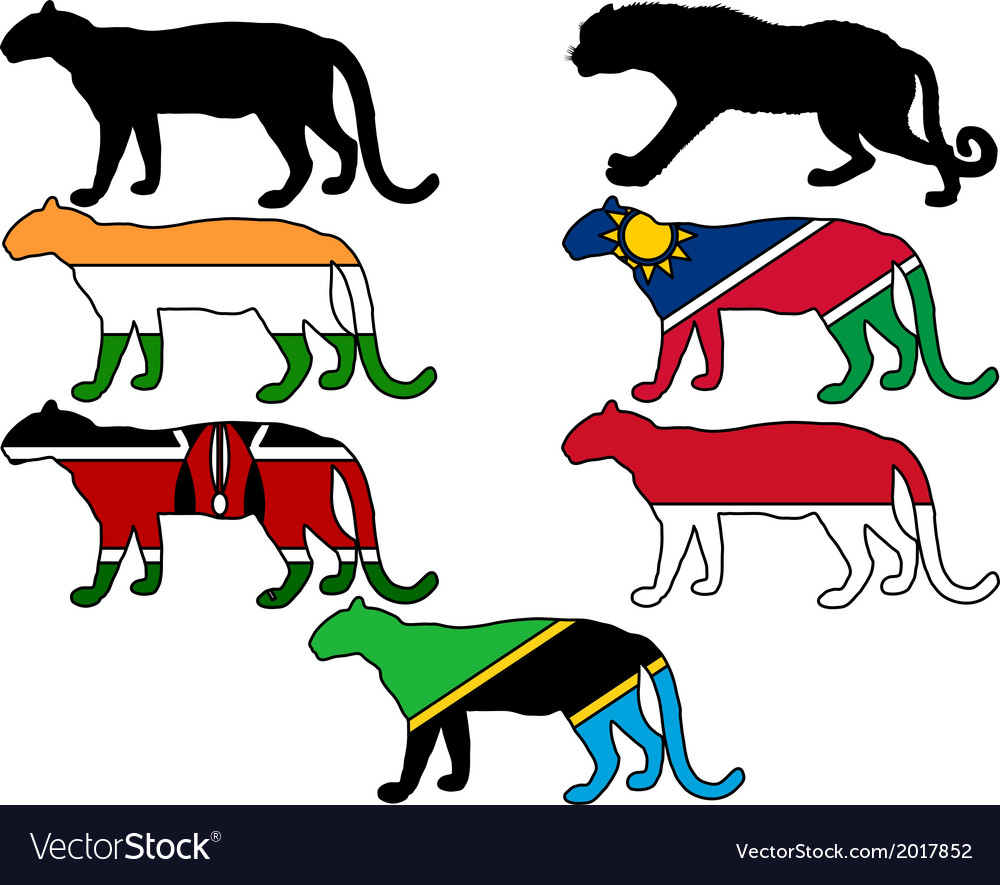 Leopards flags Royalty Free Vector Image - VectorStock