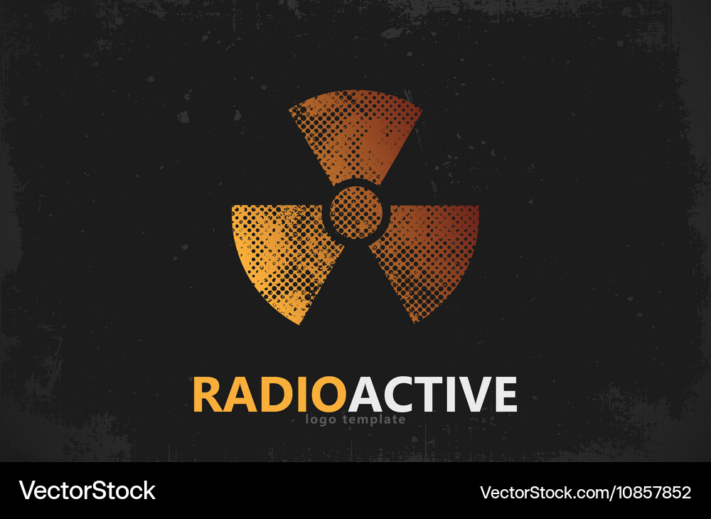 Nuclear logo radioactive logo design radiation Vector Image