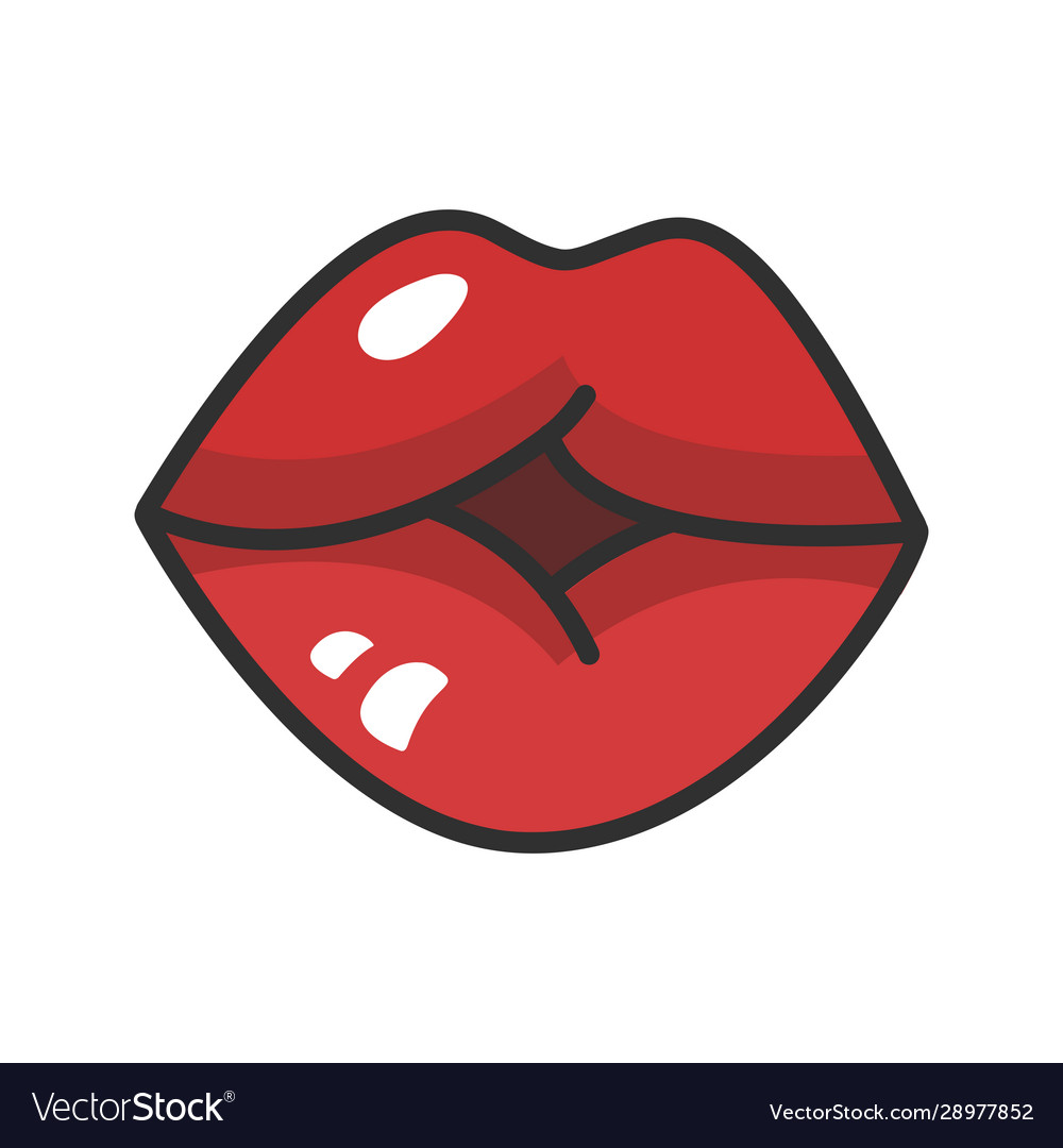 Red hot lips Royalty Free Vector Image - VectorStock