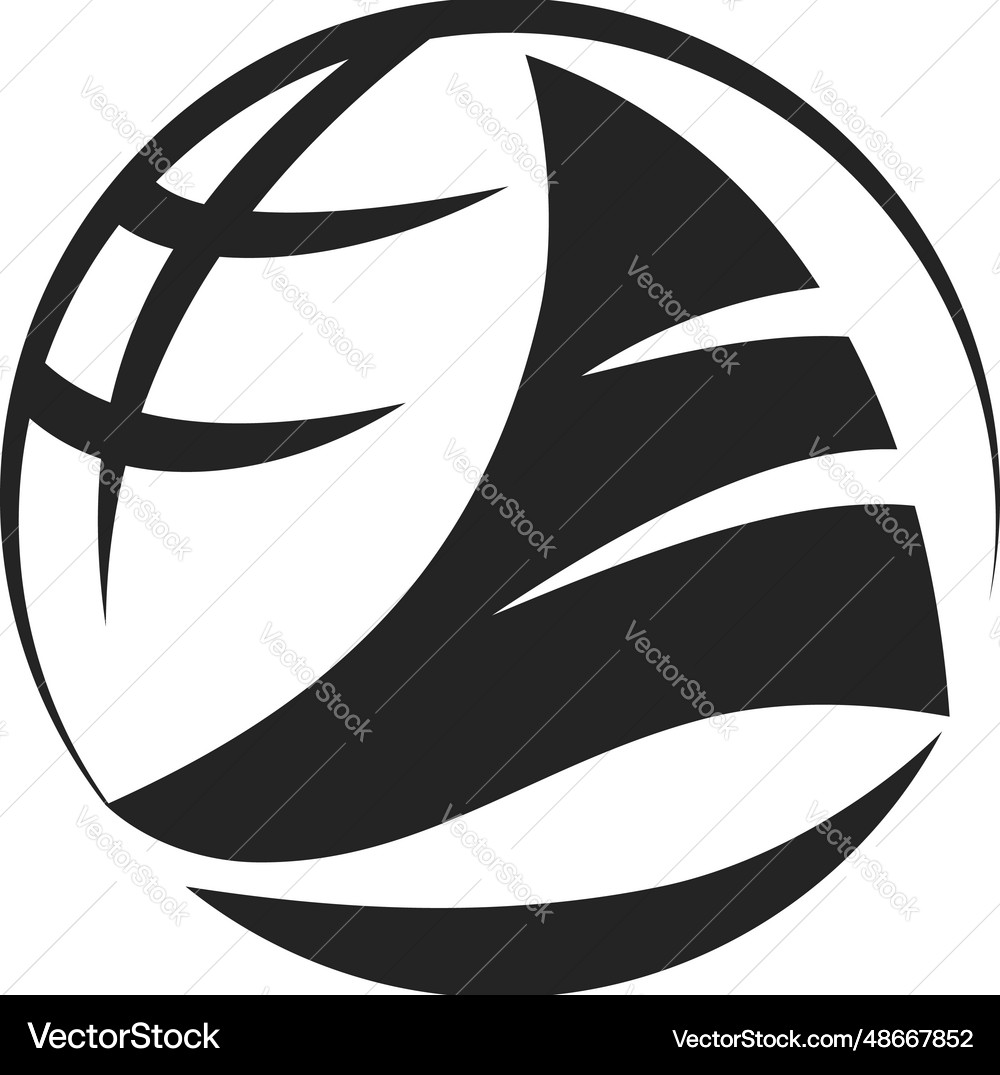 Sailing logo template isolated brand identity Vector Image