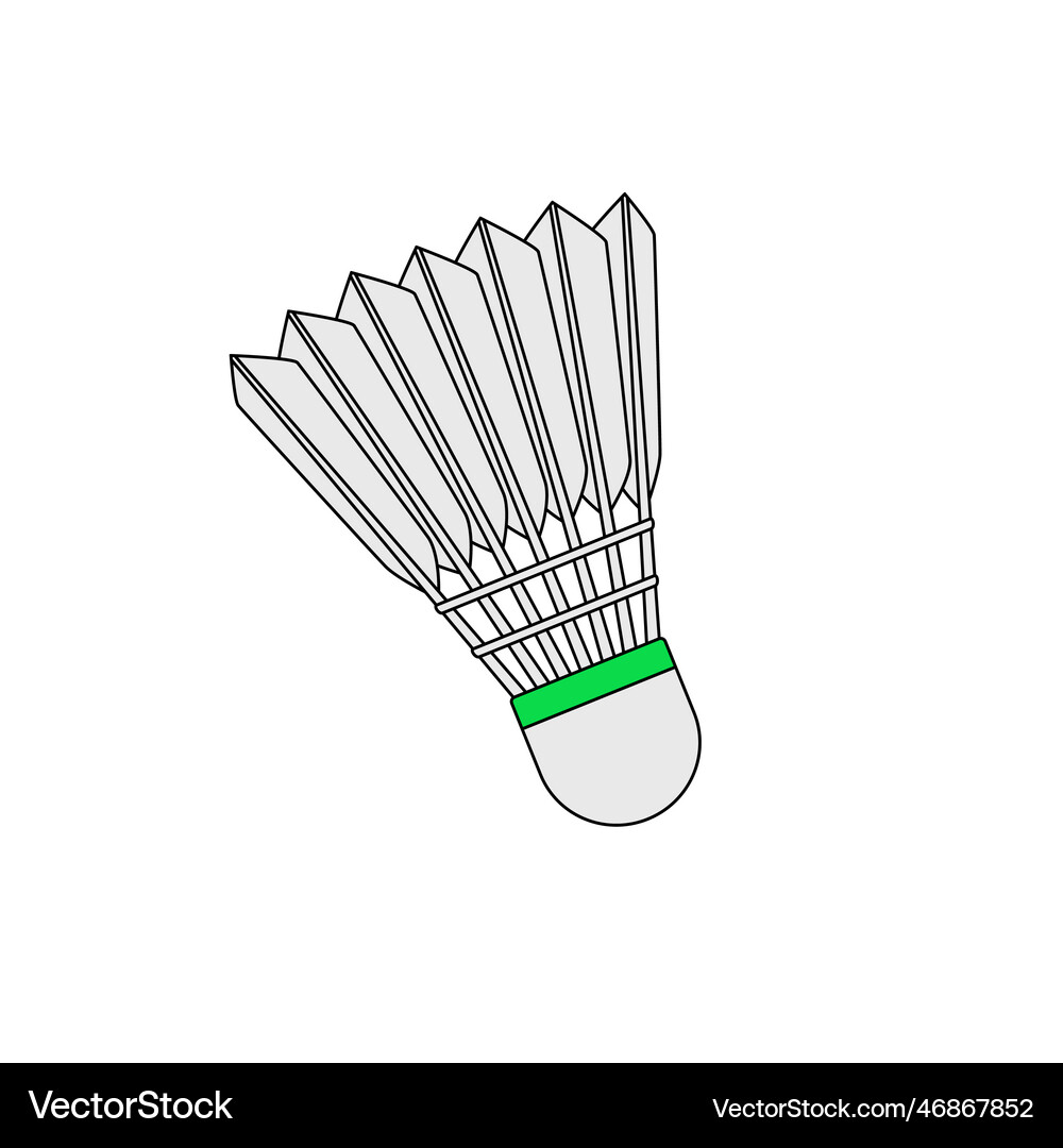 Simple design of a shuttlecock Royalty Free Vector Image