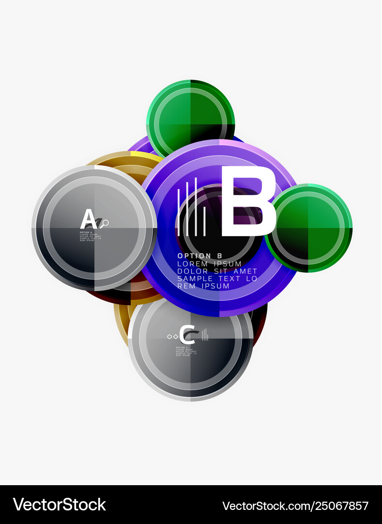 Abstract round geometric shapes modern circles Vector Image