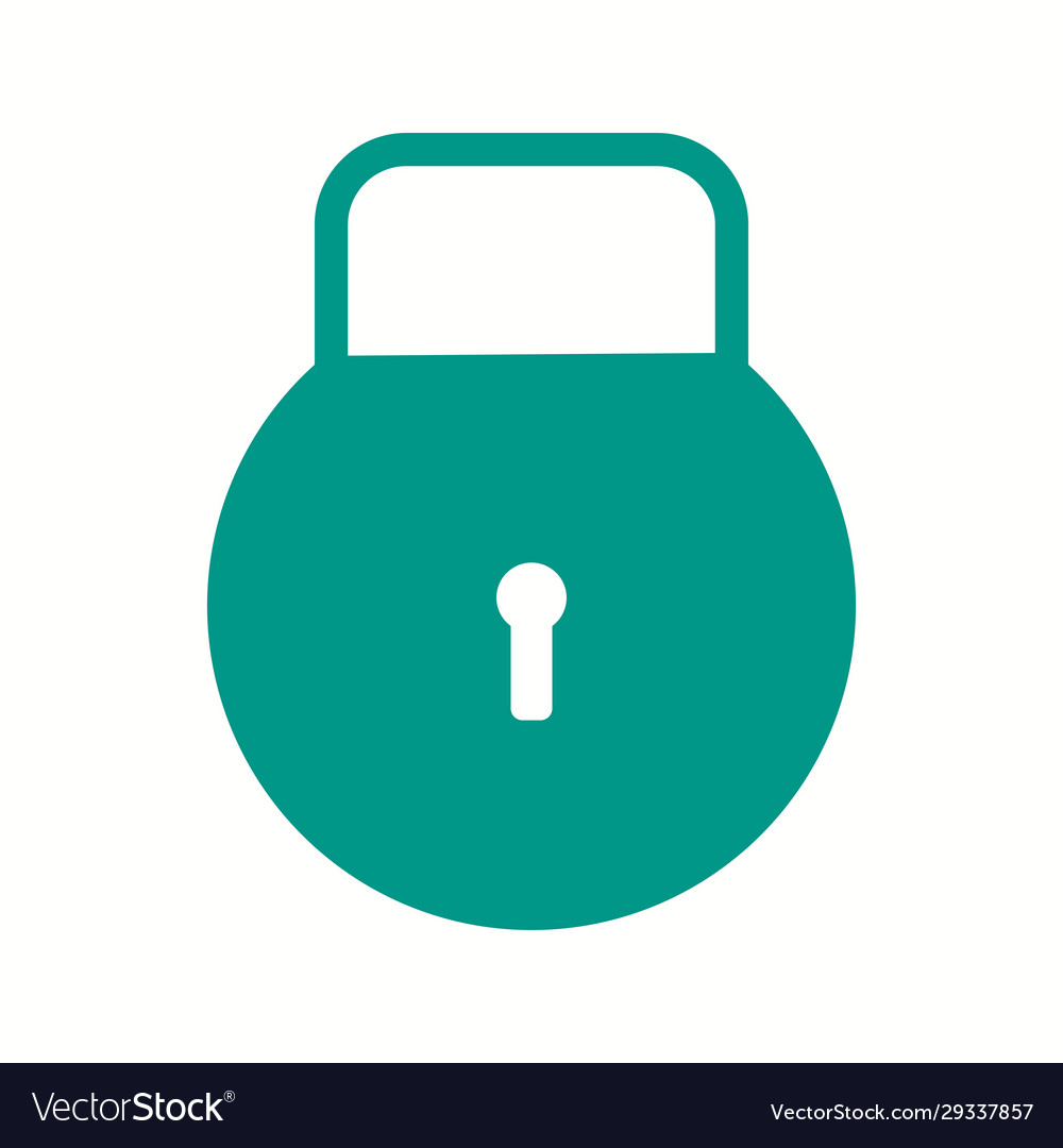Beautiful lock glyph icon Royalty Free Vector Image