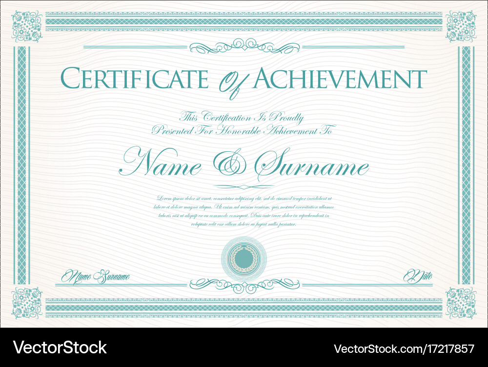 Certificate or diploma retro vintage background 2 Vector Image