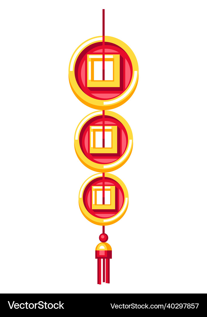 Chinese hanging talisman asian Royalty Free Vector Image