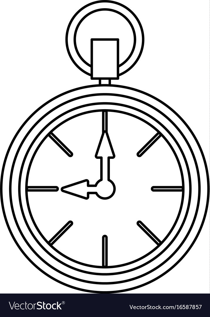 Clock time isolated Royalty Free Vector Image - VectorStock