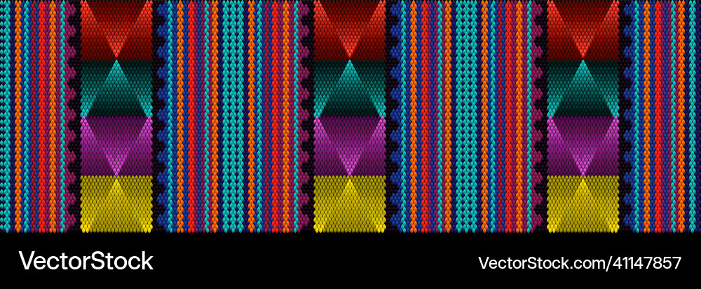 Folk ornament national pattern ethnic embroidery Vector Image