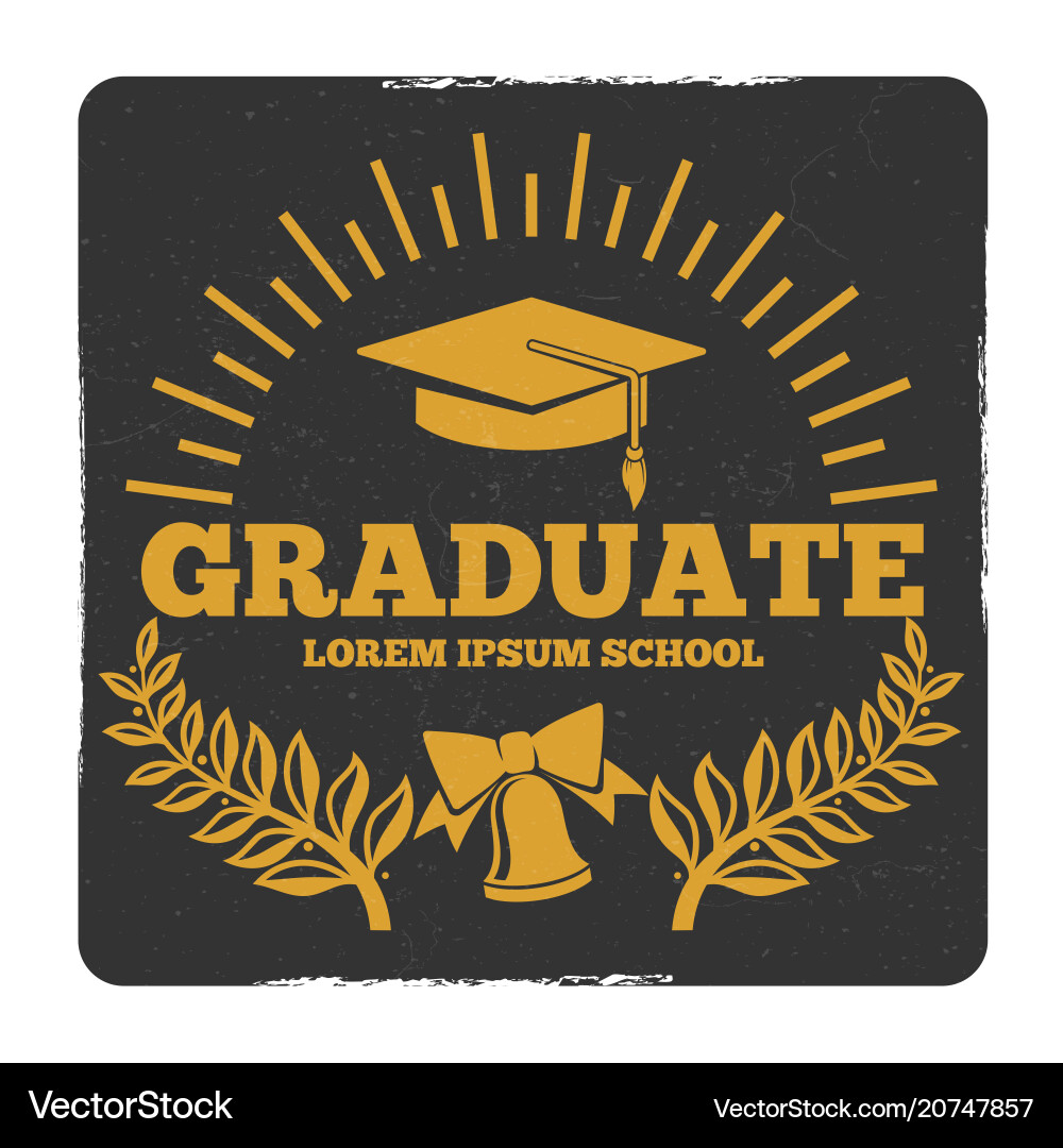 High school and college graduation off Royalty Free Vector
