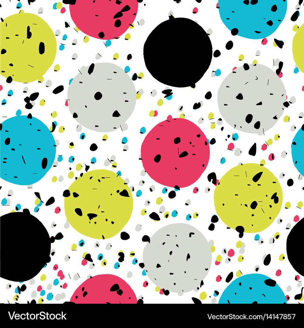 Seamless chaotic colorful glitch particles Vector Image