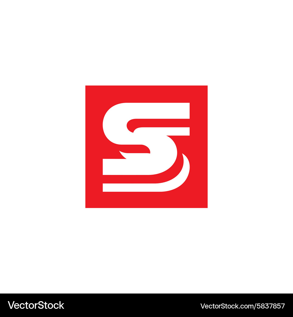 Sign the red letter s Royalty Free Vector Image