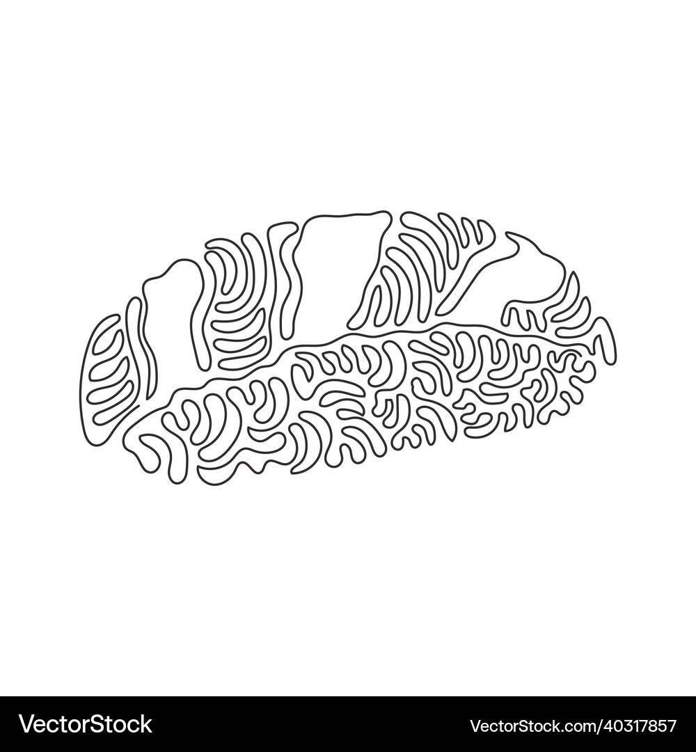 Single one line drawing traditional japanese Vector Image