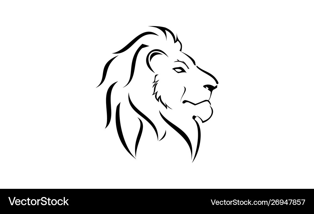 Lion Outline Template