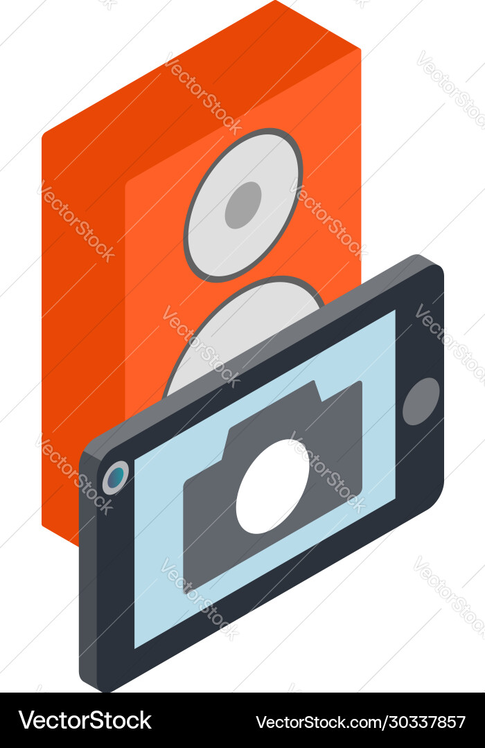 Wireless audio icon isometric style Royalty Free Vector