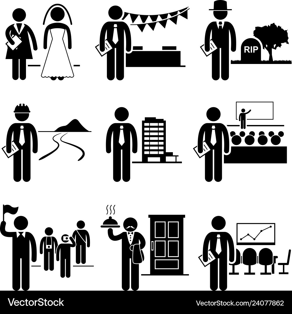 Administrative management services jobs Royalty Free Vector