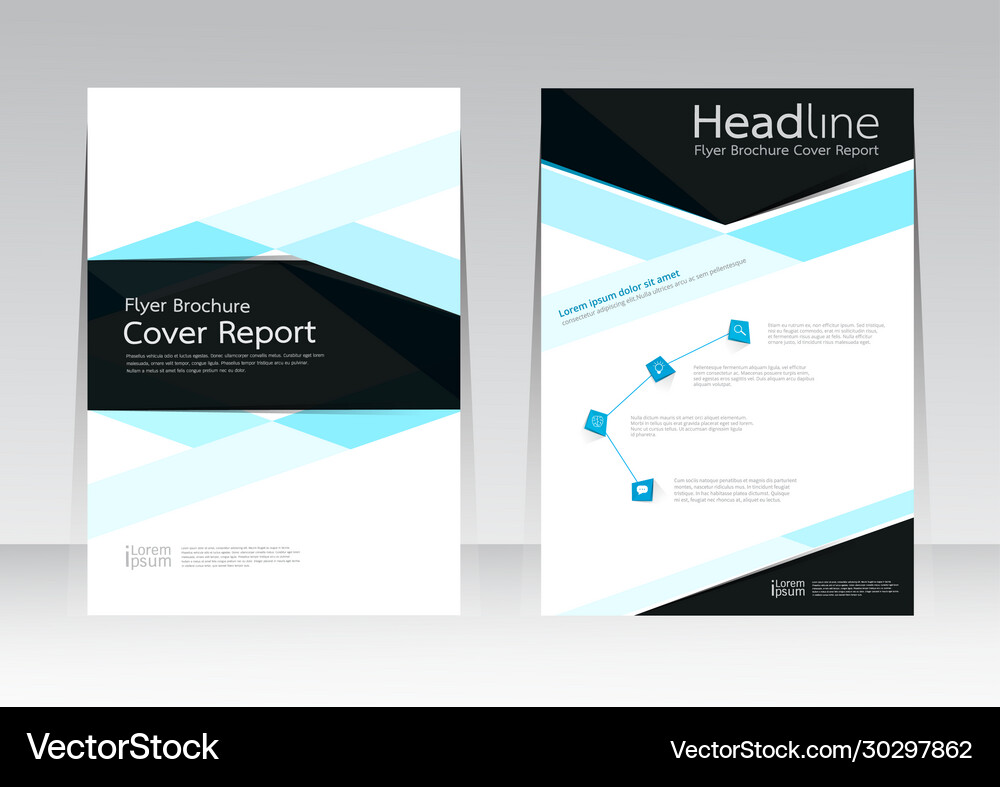 Business report design template in a4 Royalty Free Vector