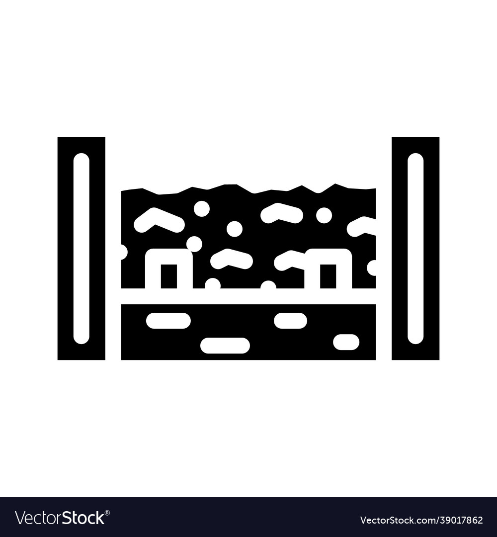 Composter solid waste glyph icon Royalty Free Vector Image