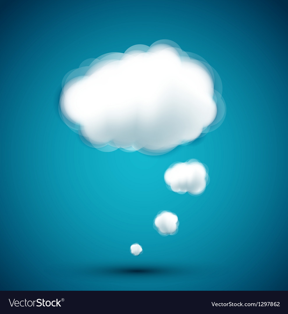 Computer cloud on the blue background Royalty Free Vector
