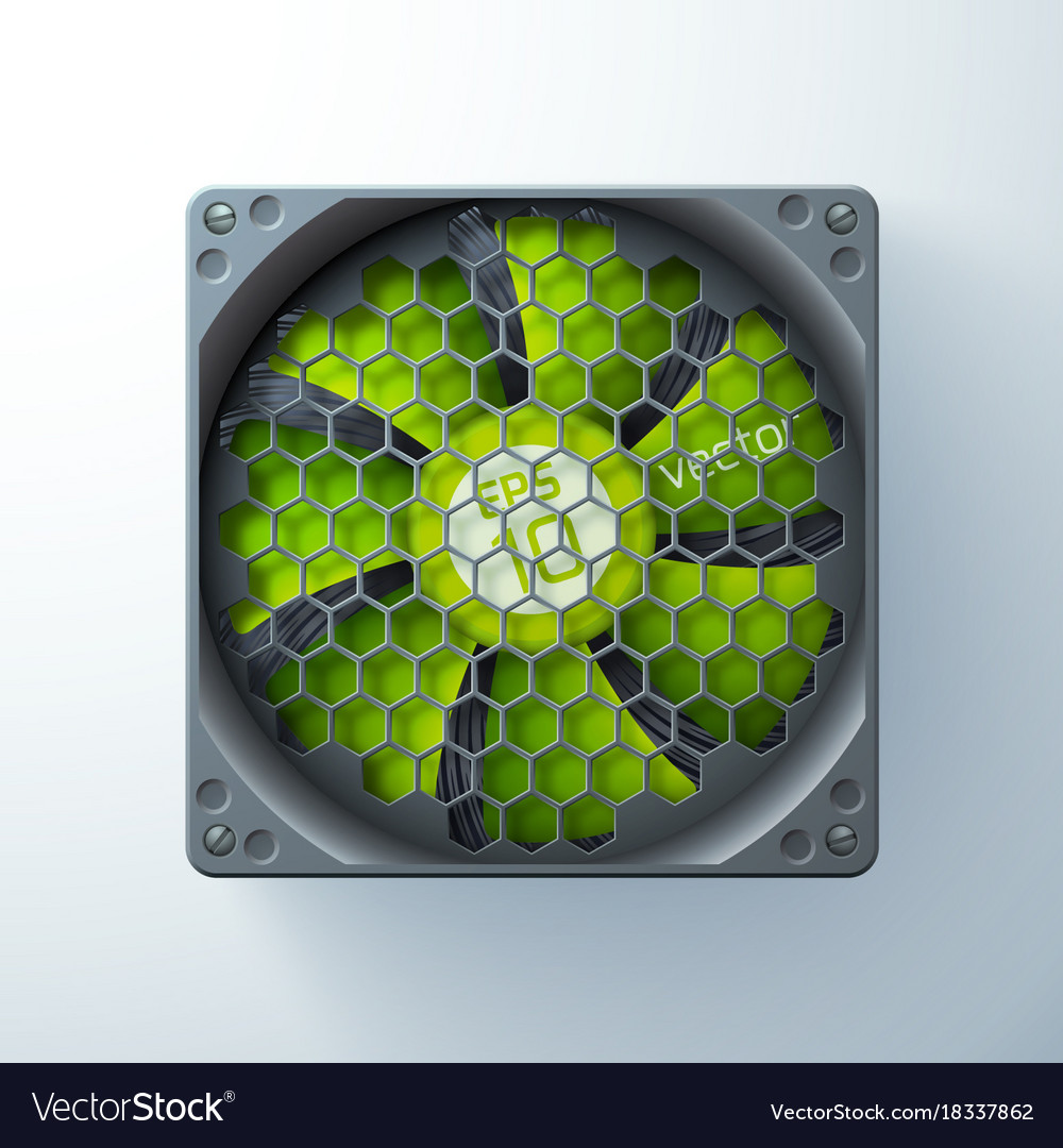 Computer cooler template Royalty Free Vector Image