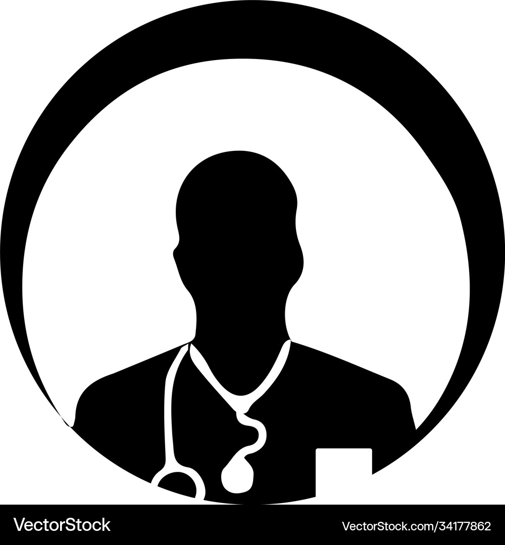 Doctor icon isolated on white background Vector Image