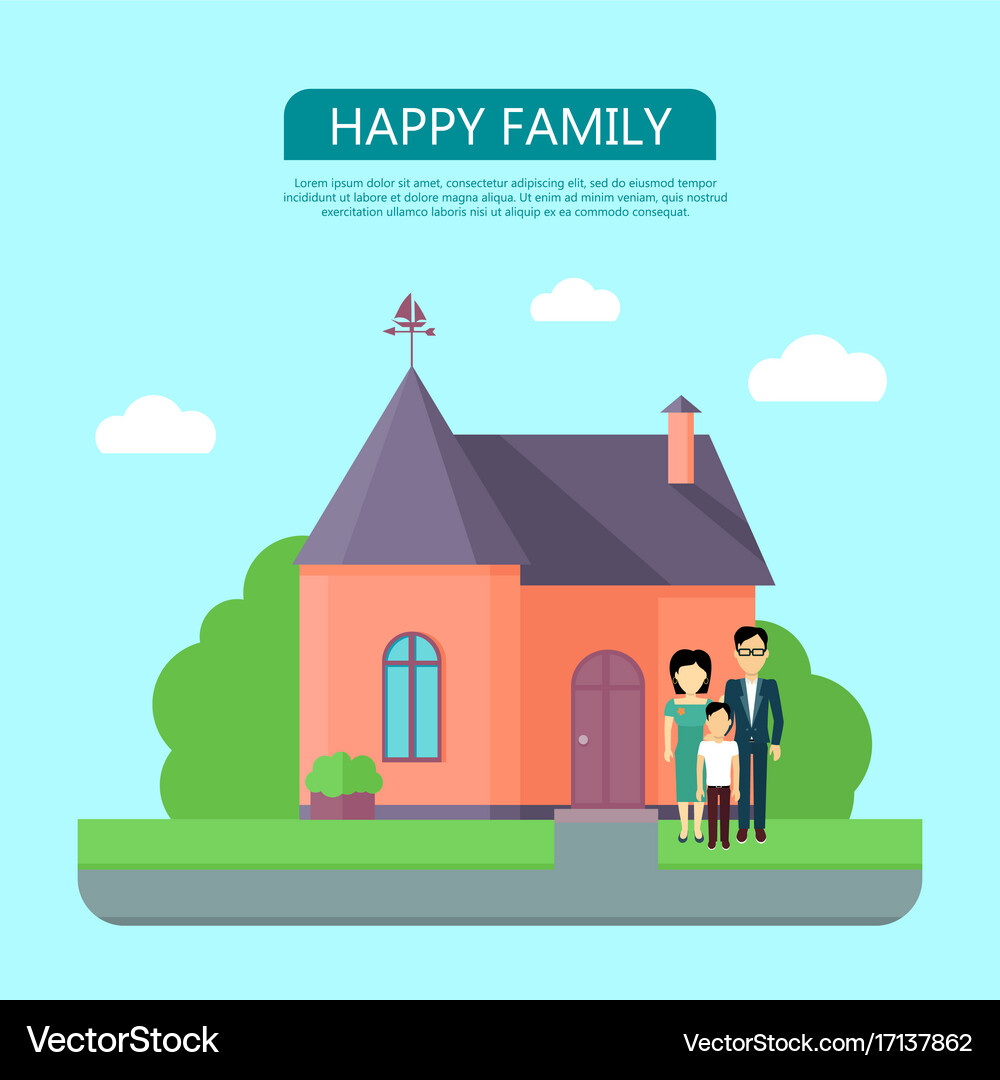 Happy family concept Royalty Free Vector Image