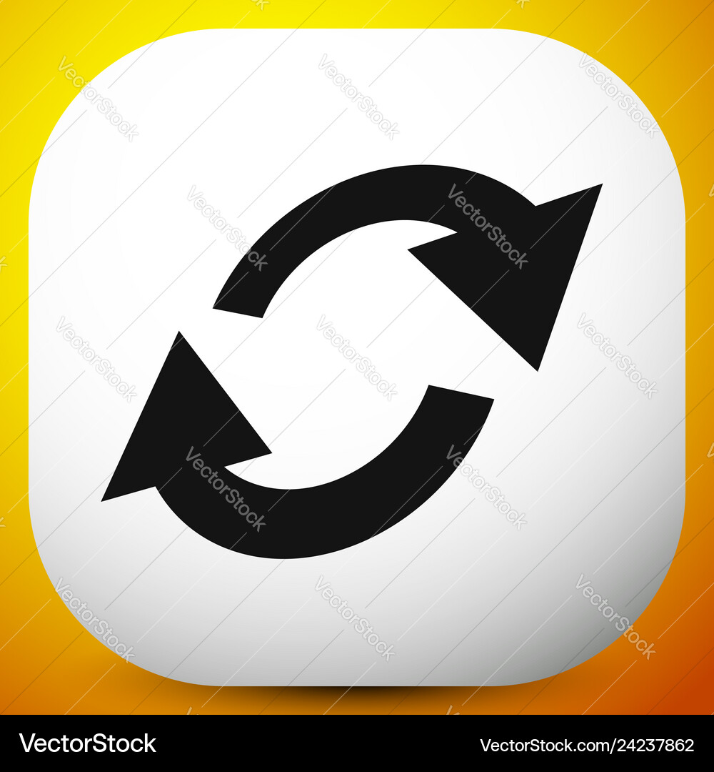 Swap flip icon circular oval arrows Royalty Free Vector