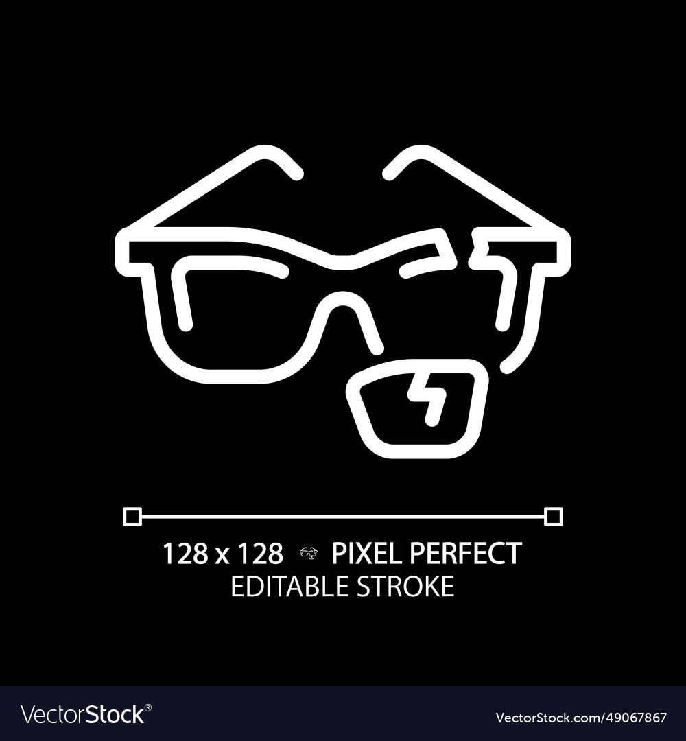 2d customizable thin linear white broken Vector Image