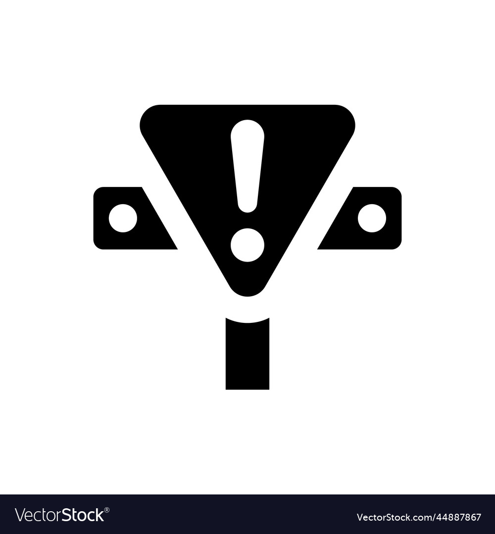 Avoid danger warning icon Royalty Free Vector Image