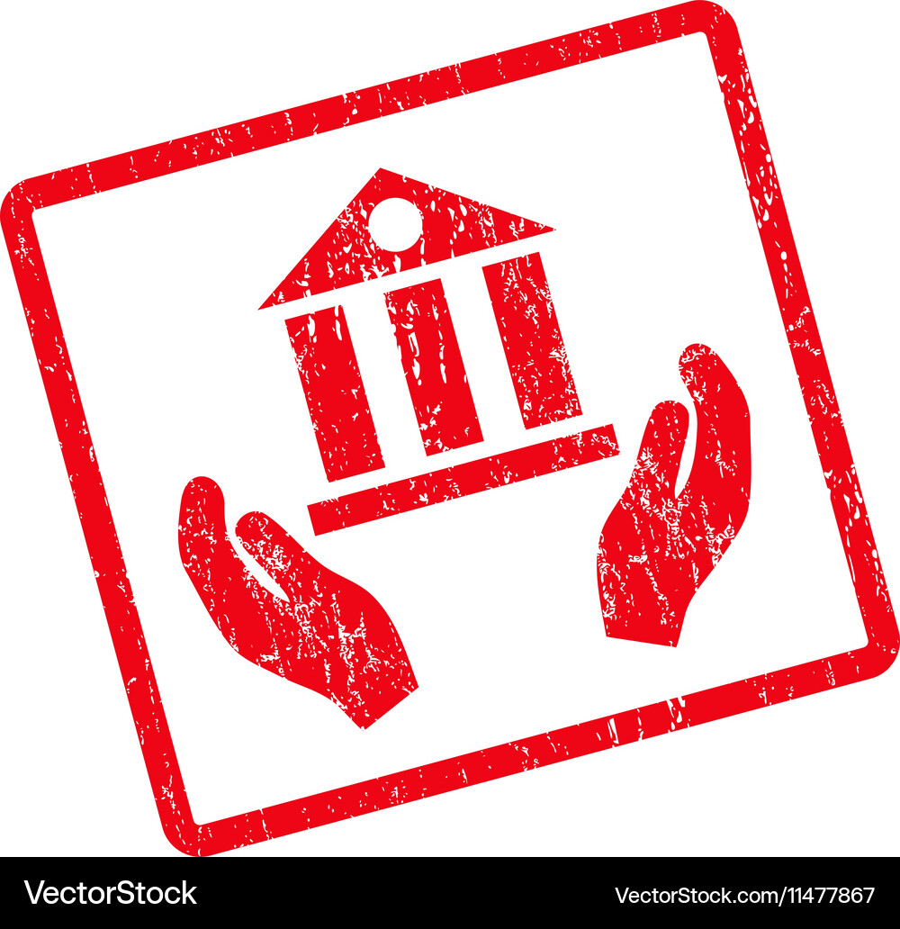 Bank service icon rubber stamp Royalty Free Vector Image