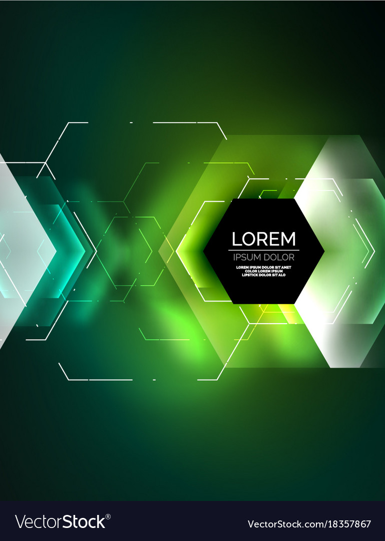 Digital techno abstract background glowing Vector Image